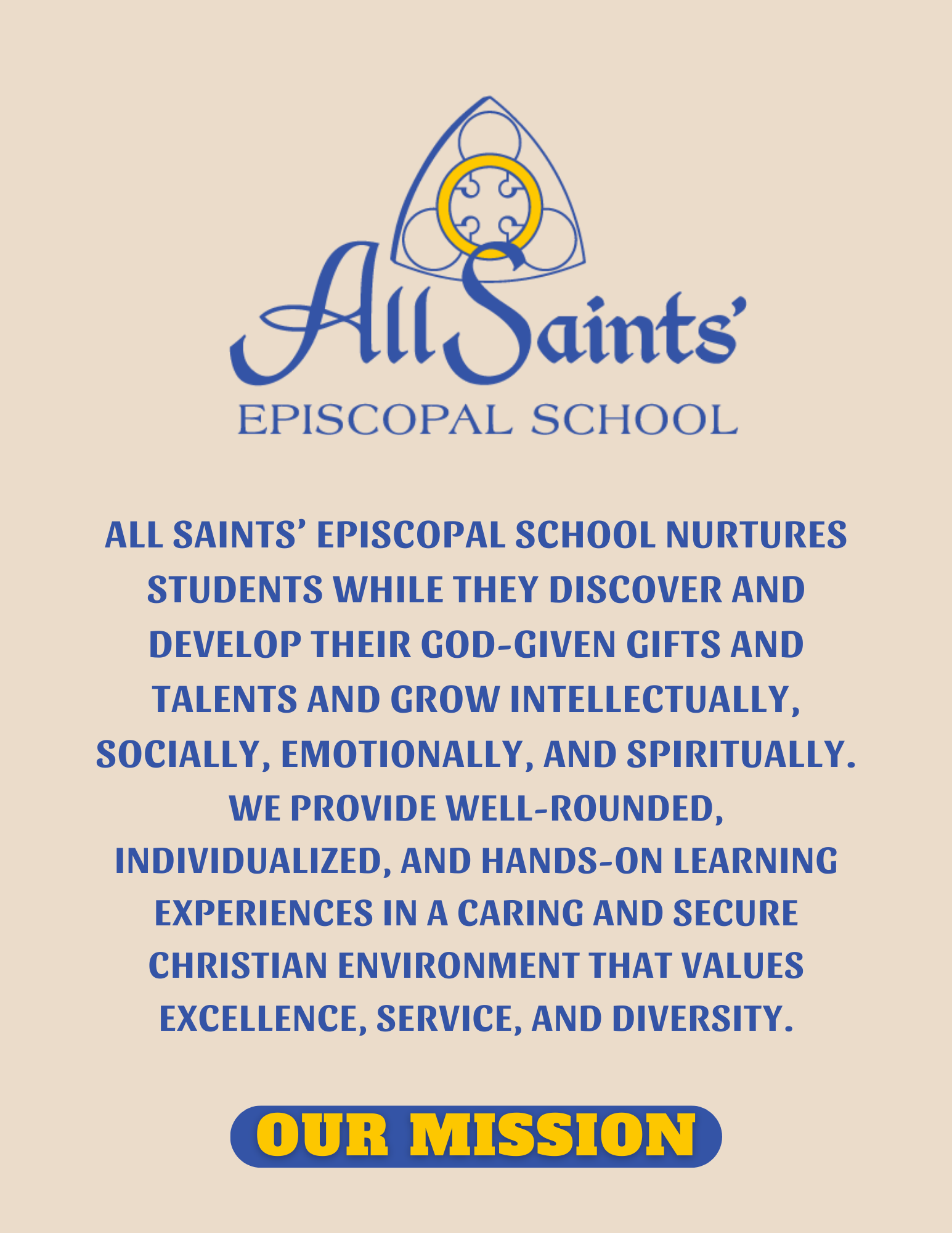 Our Mission - All Saints' Episcopal School